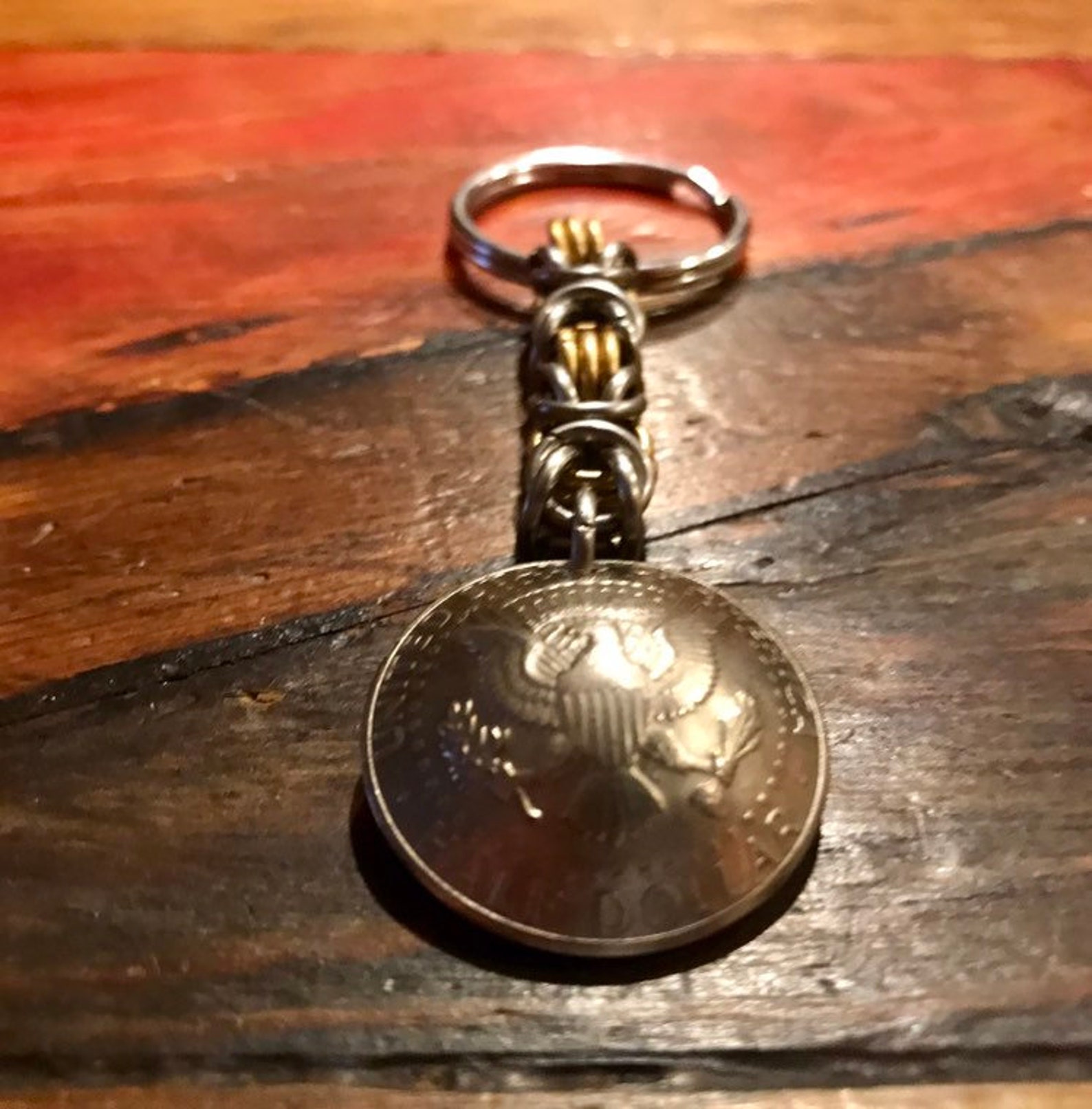 JFK Half Dollar Keychain - Etsy