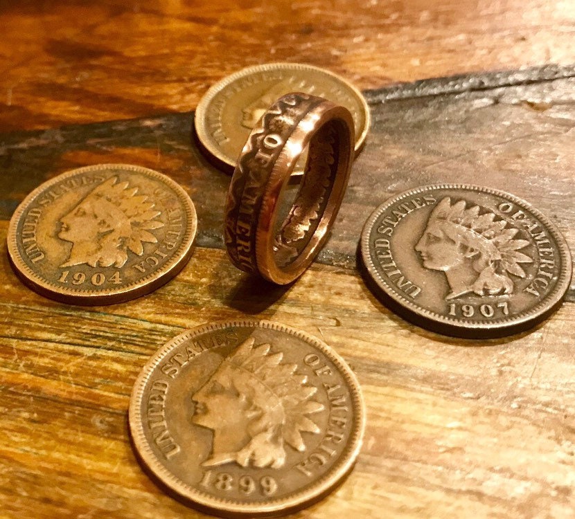 Indian Head Penny Coin Ring - Etsy