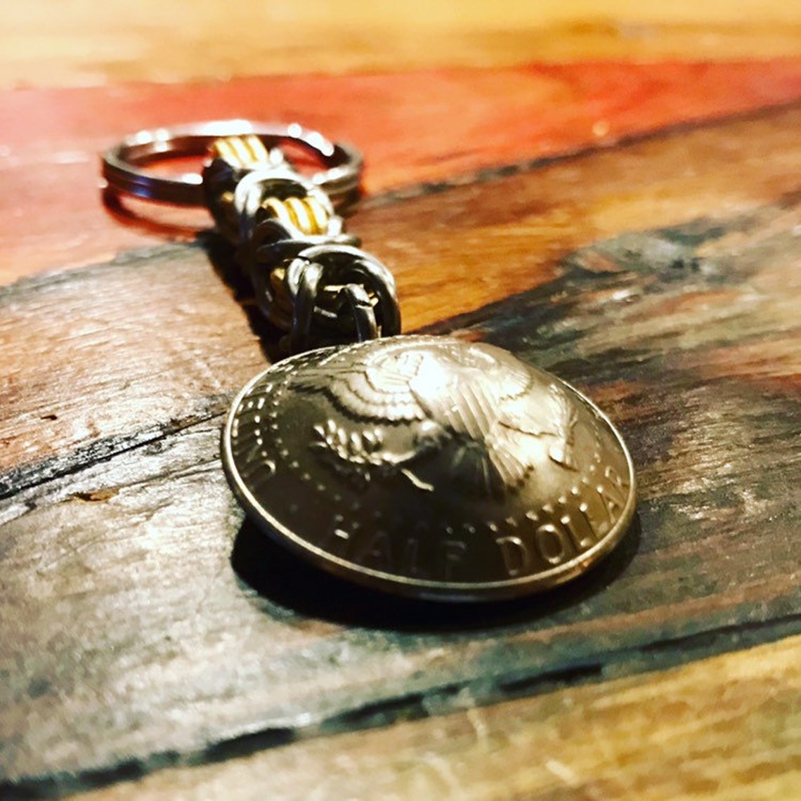 JFK Half Dollar Keychain - Etsy
