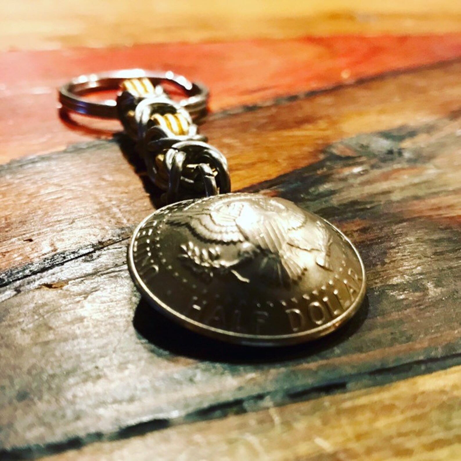 JFK Half Dollar Keychain - Etsy