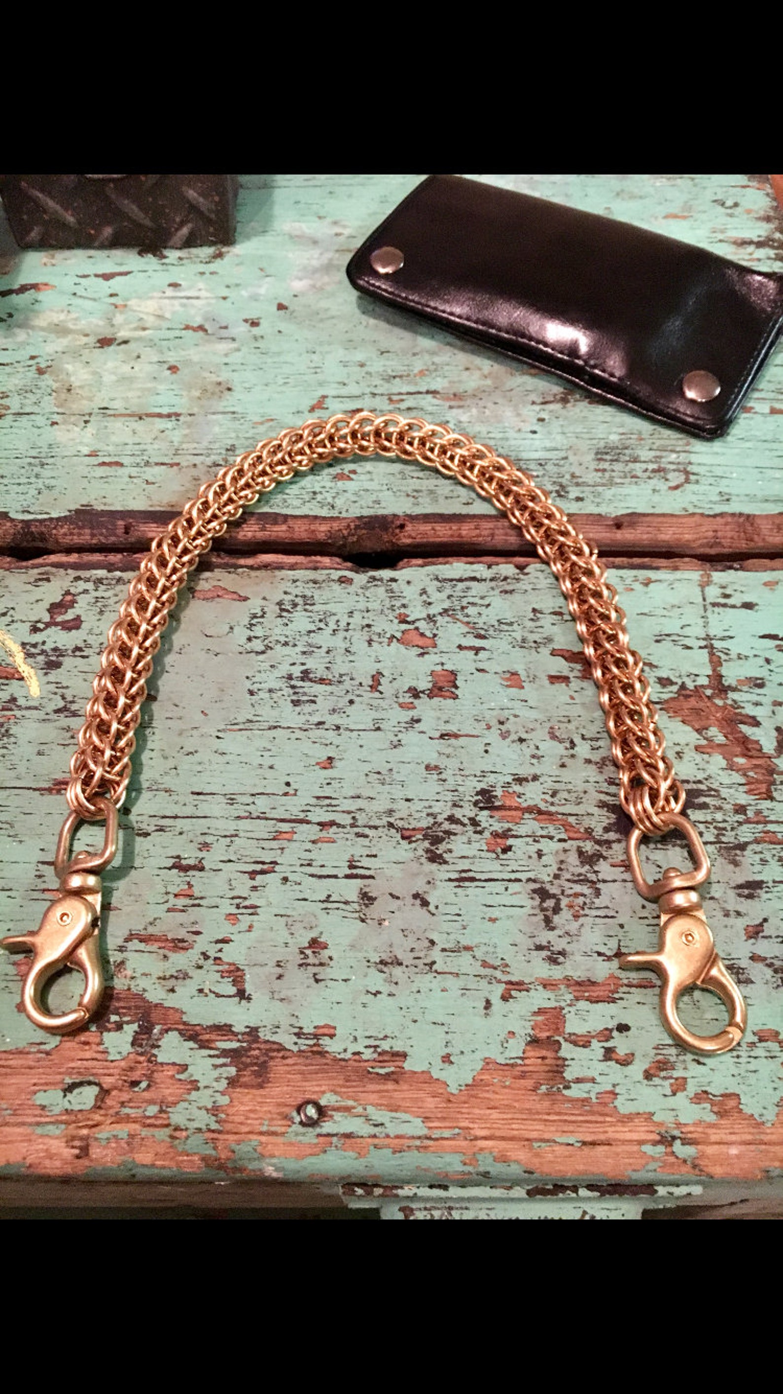 FULL MONTY full Persian Chainmaille Weave Wallet Chain - Etsy UK