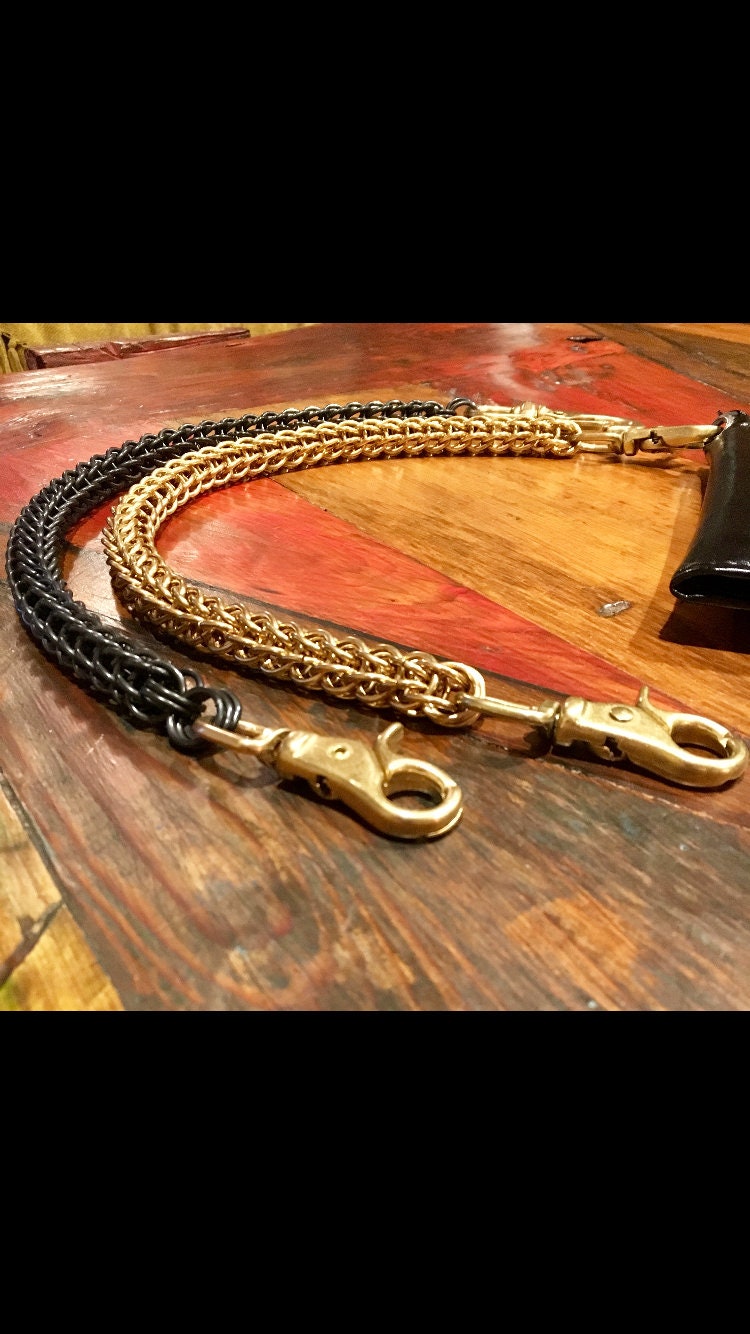FULL MONTY full Persian Chainmaille Weave Wallet Chain - Etsy UK