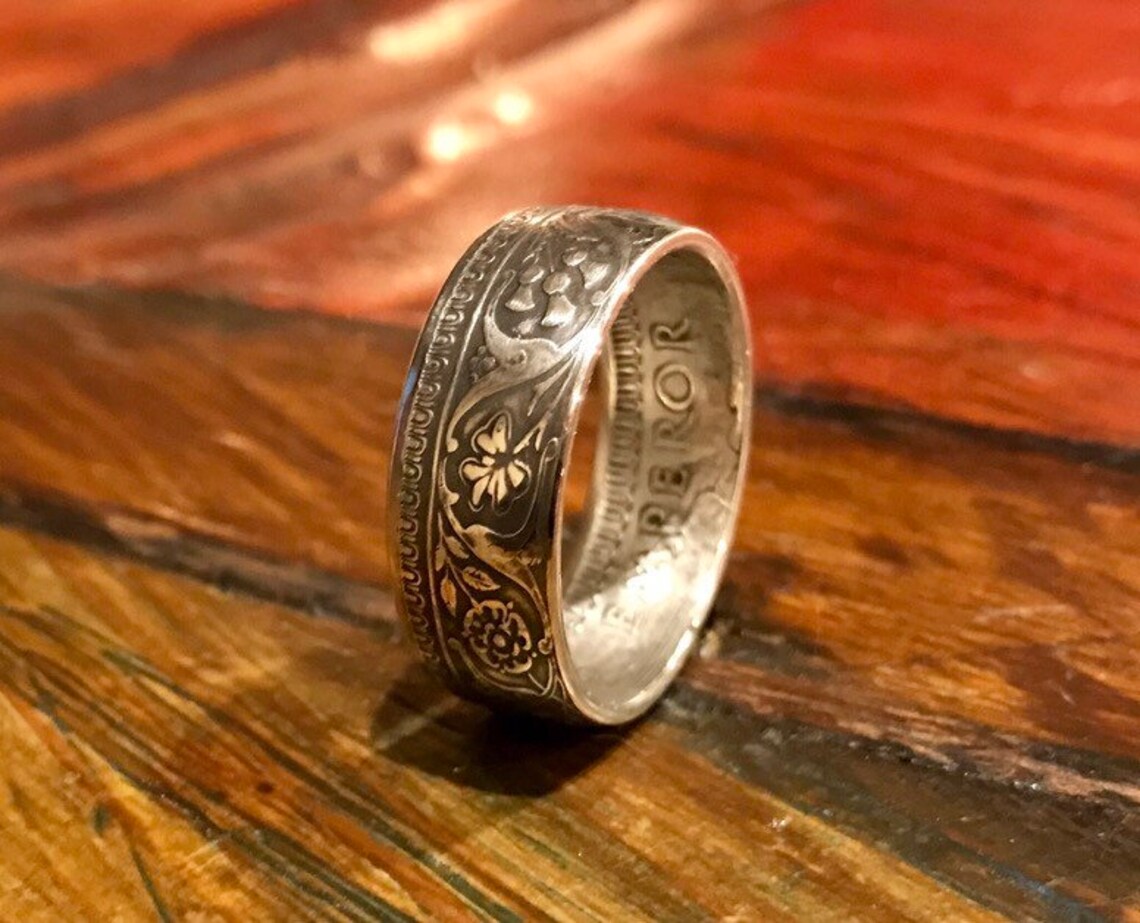 Silver One Rupee Coin Ring - Etsy