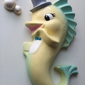 Kitsch Gentleman Fish Wall Plaque - Vintage Style, Mid-century ...