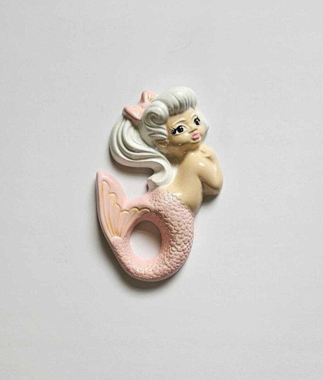 Kitsch Mermaid Wall Plaque - Vintage Style Chalkware, Mid-century, 50s ...