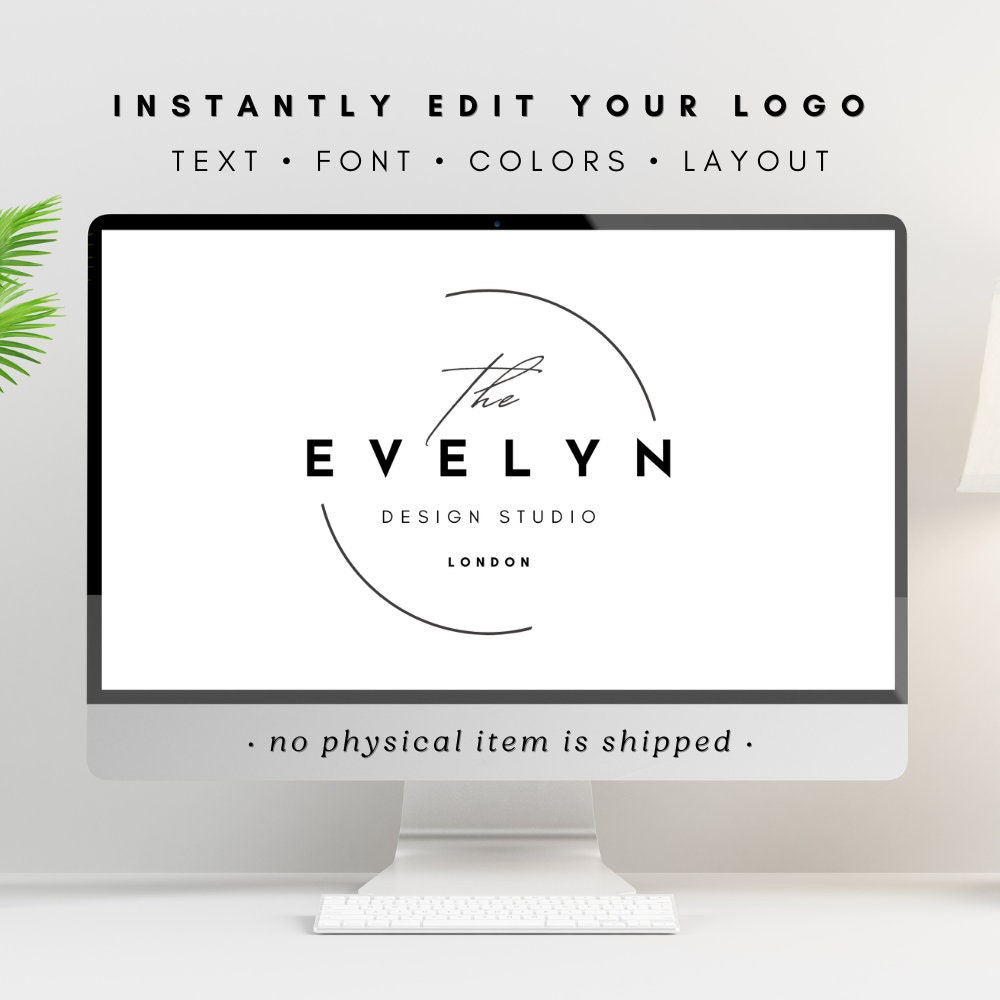 Editable Logo Design Business Logo Minimalist Logo Blog Logo DIY Logo ...