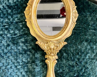 Vintage Hand Held Mirror - Etsy
