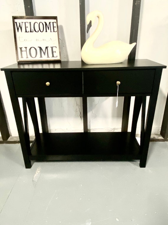 Beautiful Black Modern Console Table. please Read - Etsy