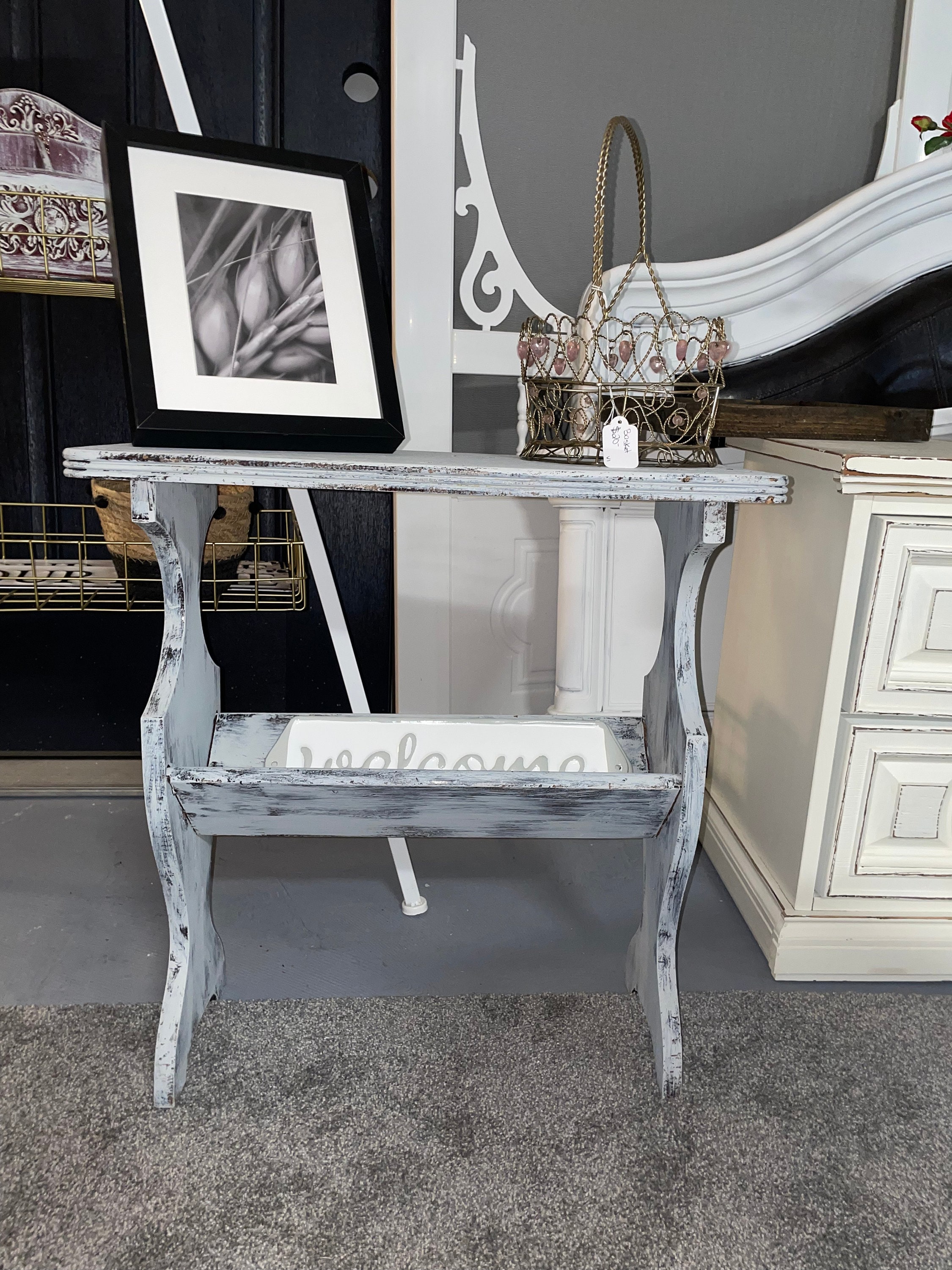 Gray Painted Side Tables - Etsy