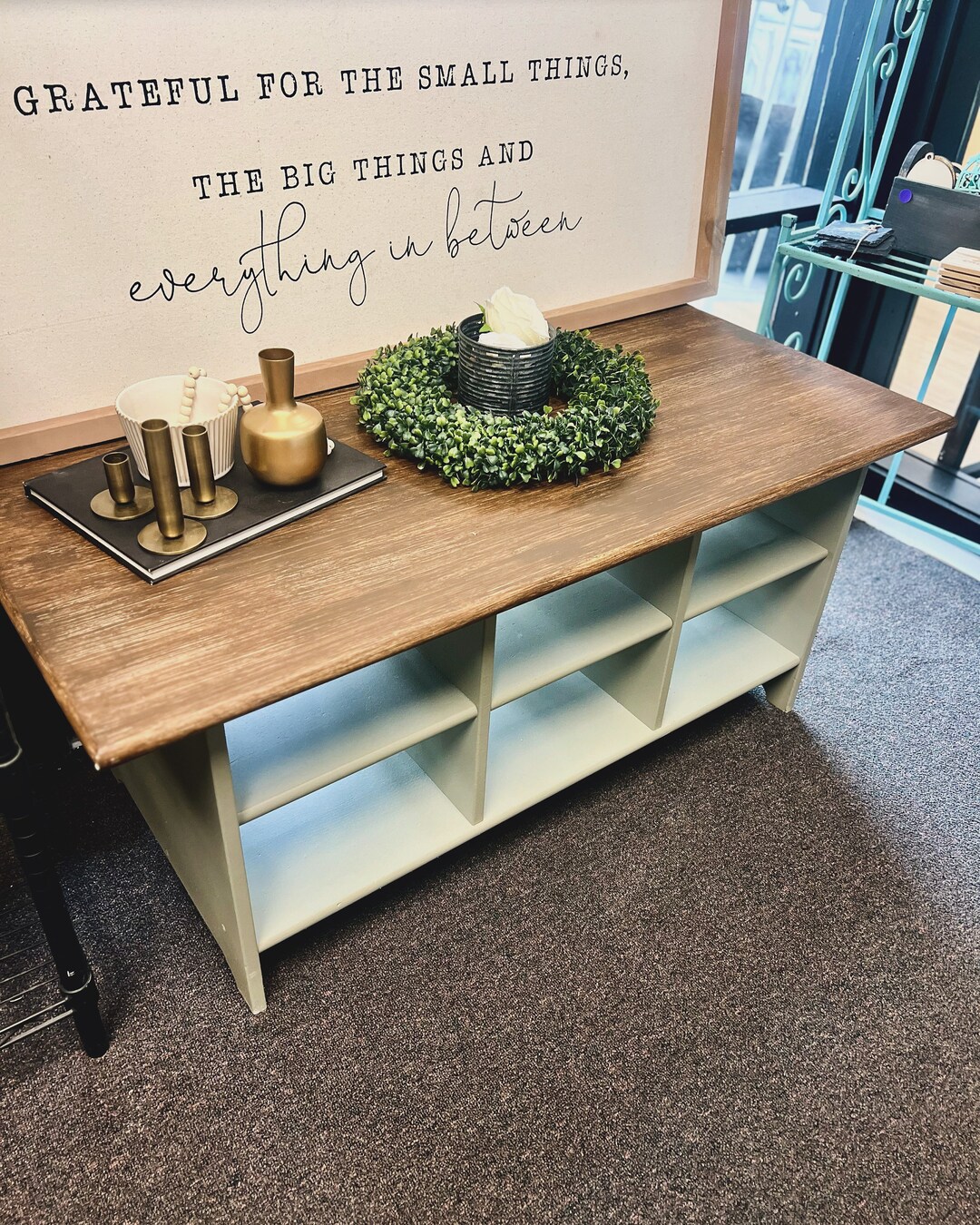 Beautiful Coffee Table With Cubbies Underneath Hand Painted - Etsy