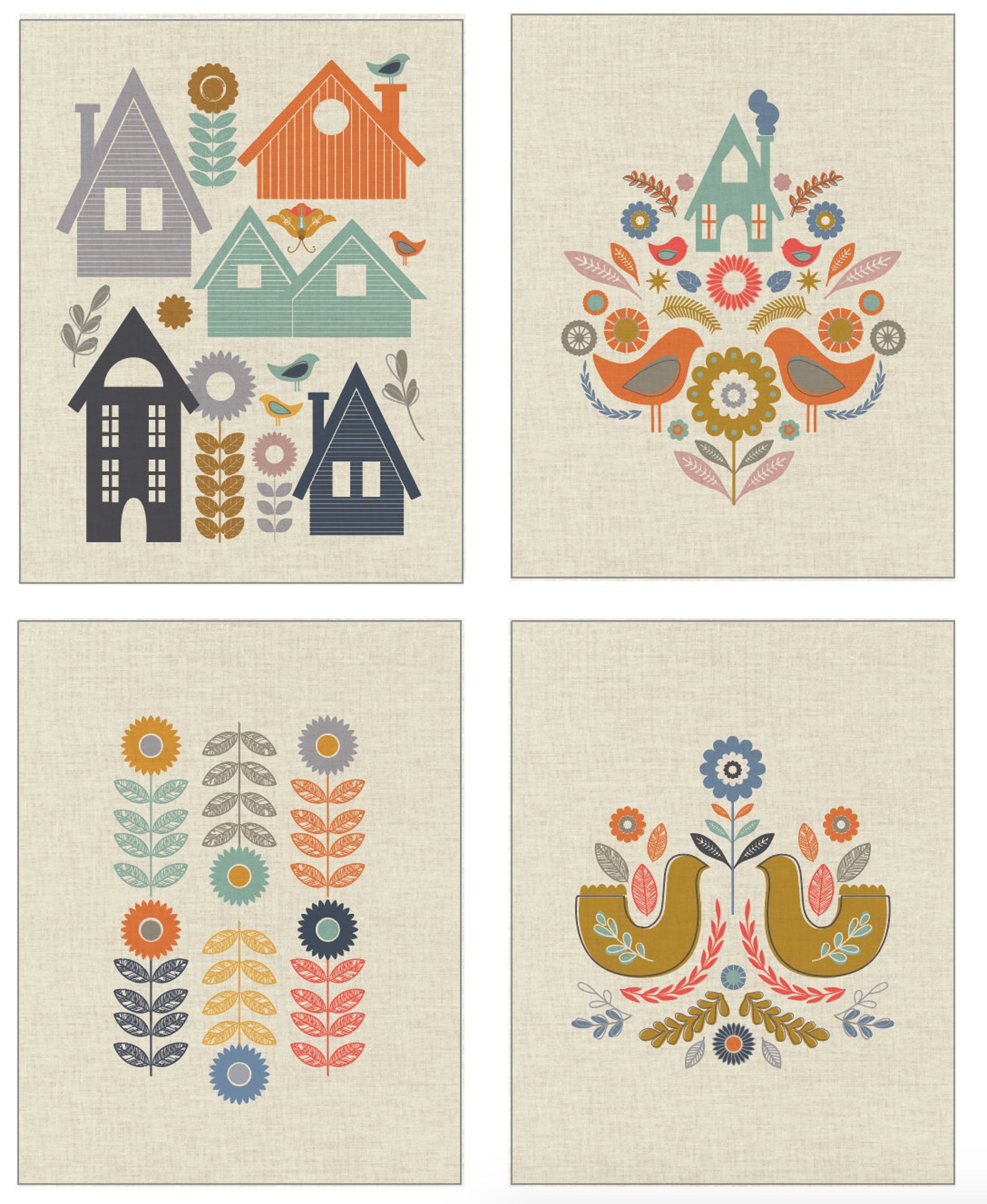 12 Scandinavian Wall Decor Set, Nordic Printable Wall Art, Scandi Style ...