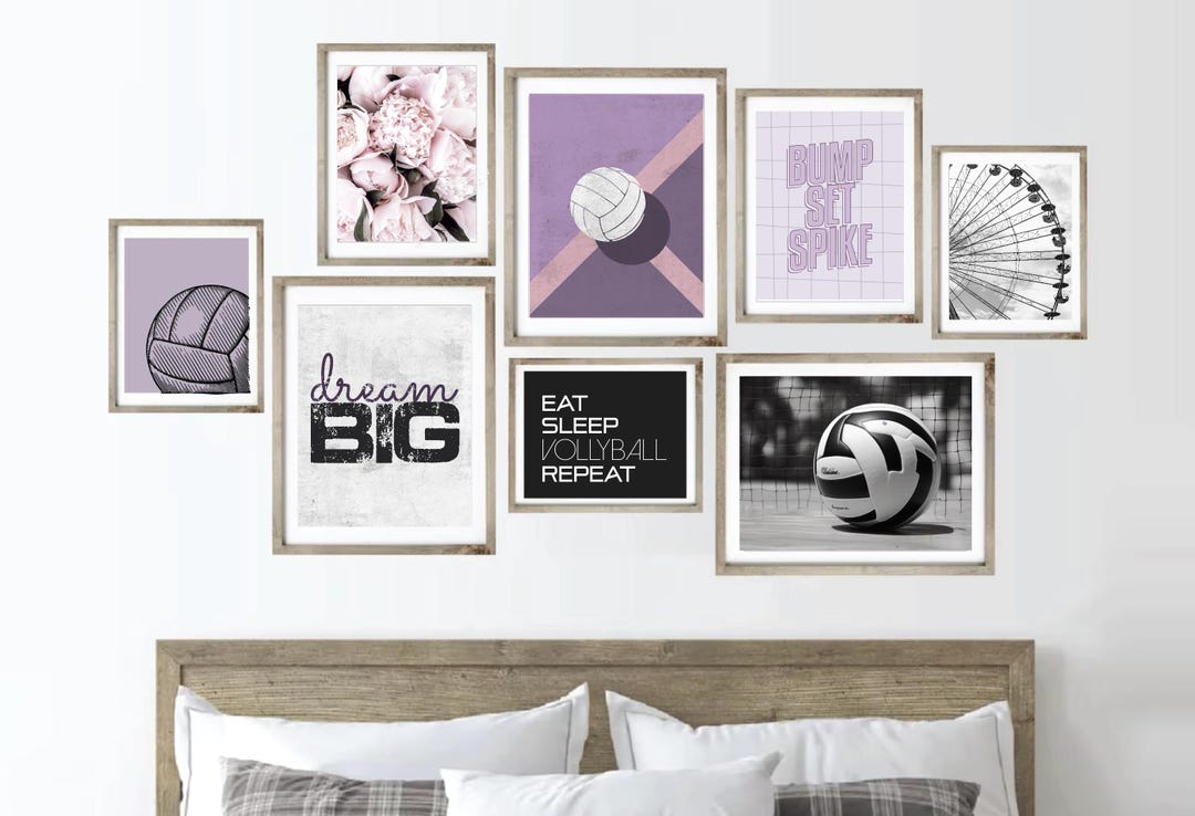 46 Volleyball Pictures Wall Decor, Volleyball Art Print, Volleyball ...
