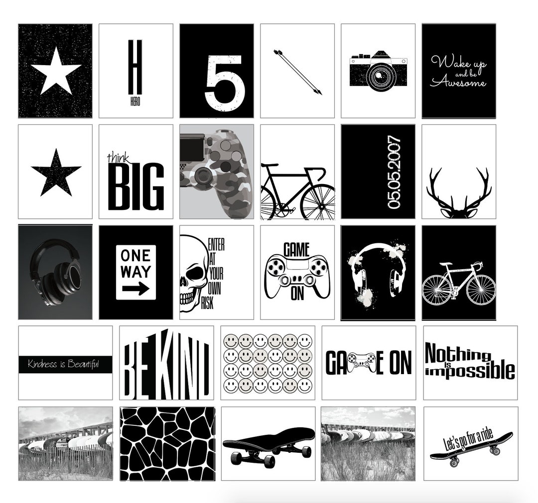 28 Teen Boys/girls Print Set, Dorm Printable Wall Art, Teen Boys Room ...