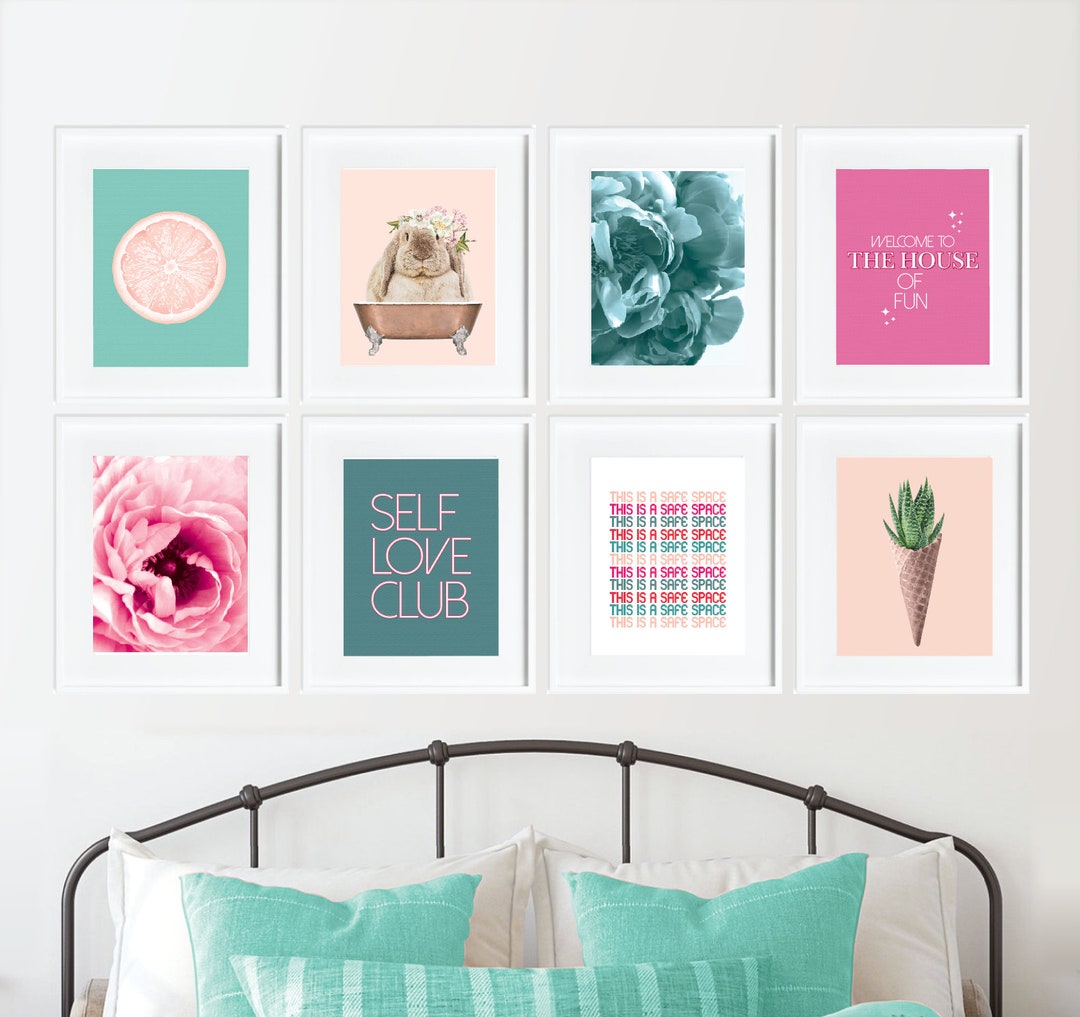 Girl Whimsical Decor, Colourful Prints, Girls Room Decor, Girls Room ...