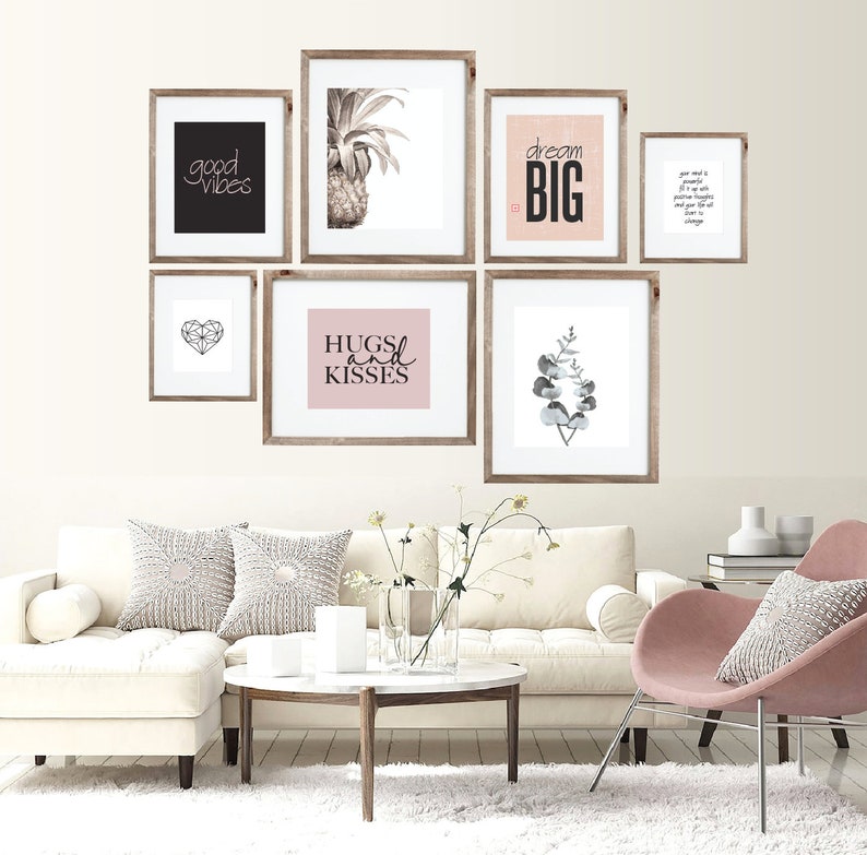 28 Teen Girl Wall Art Set Pink Wall Decor Teen Girl Wall - Etsy