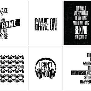 20 Gamer Wall Art Set, Gamer Printable Poster, Gamer Decor, Teen Boy ...