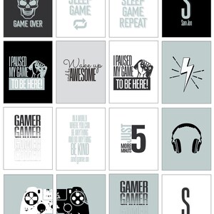 37 Gamer Poster Set, Boy Bedroom Decor, Boy Room Printable Art, Teen ...