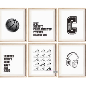 Inspirational Sports Quotes for Teen Room, Boys Motivational Decor ...