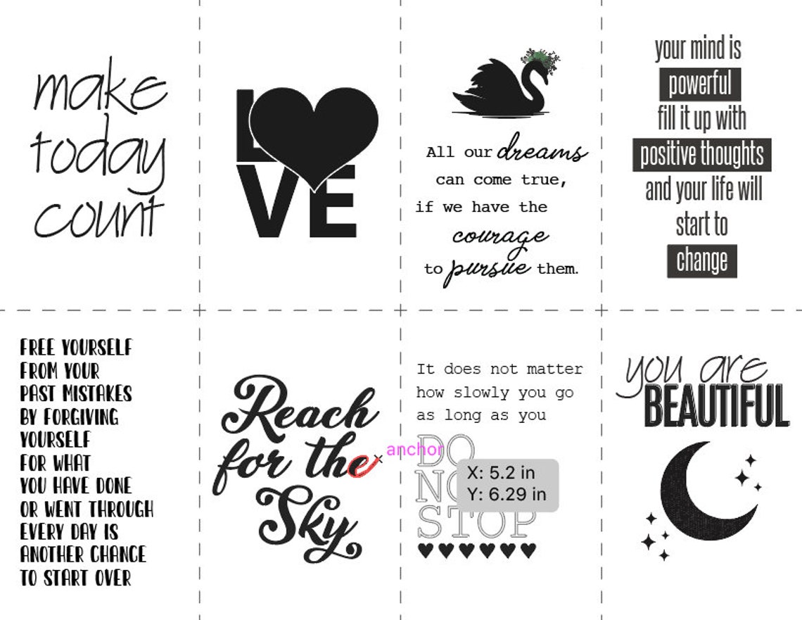 Lunchbox Notes for Teens Positive Quotes Cards Printable - Etsy