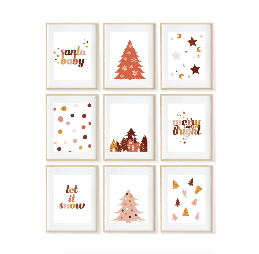 33 Christmas Print Set Christmas Printable Wall Art Bundle - Etsy