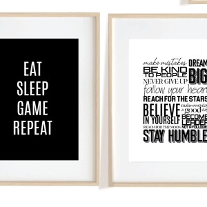 Set of 14 Black & White Printable Wall Art, Teen Boy Room Decor Set ...