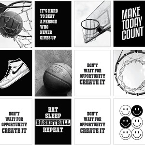 20 Black&white Printable Wall Art, Basketball Wall Art, Teen Boy Room ...