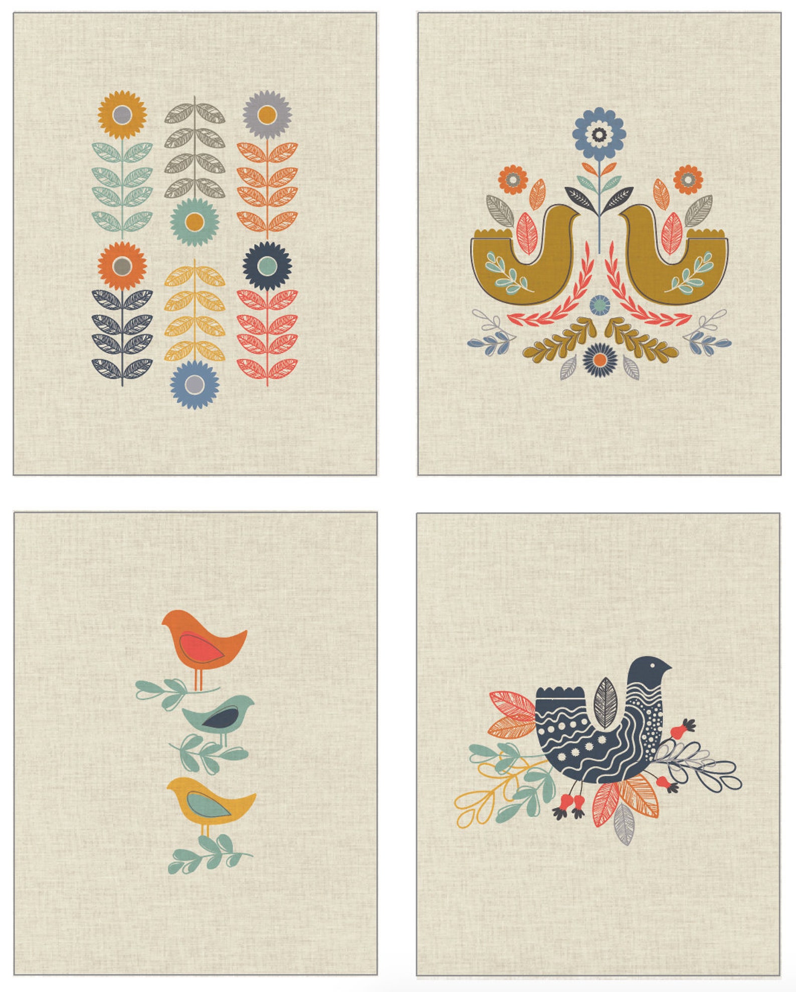 12 Scandinavian Wall Decor Set, Nordic Printable Wall Art, Scandi Style ...