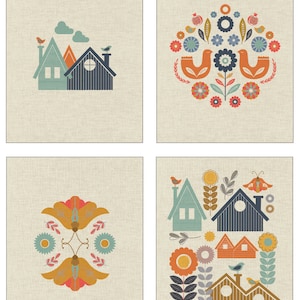 12 Scandinavian Wall Decor Set, Nordic Printable Wall Art, Scandi Style ...