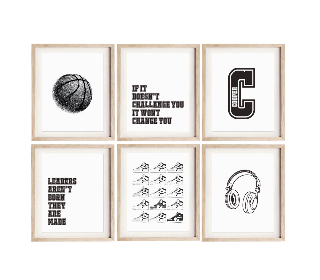 Inspirational Sports Quotes for Teen Room, Boys Motivational Decor ...