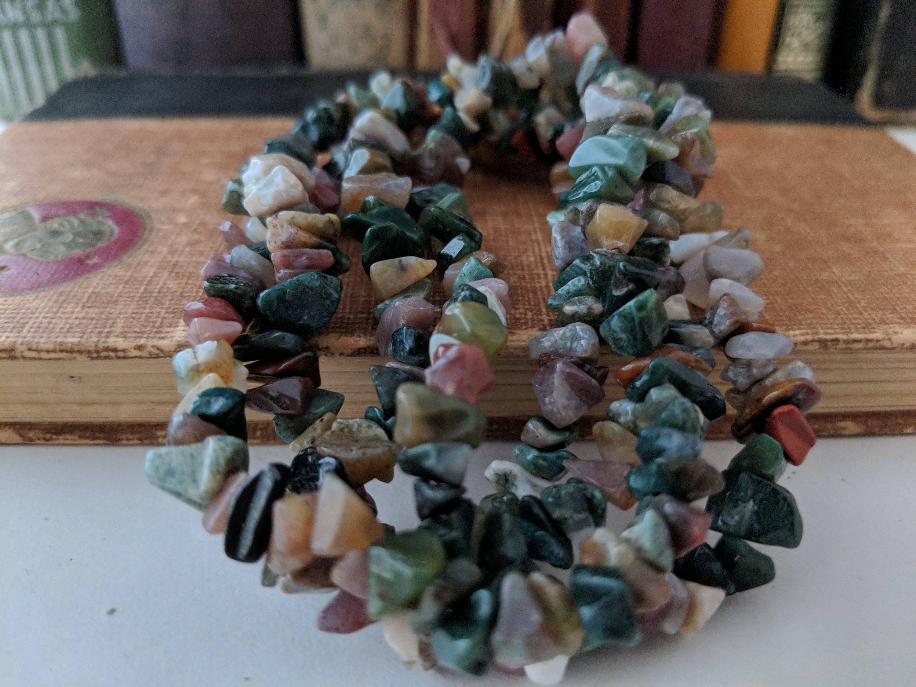 Multi Colored Jasper Pebble Chip Gemstone Beads 36 Inch - Etsy