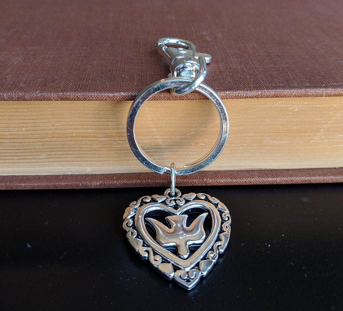 Heart Silver-tone Key Chain, Love Keychain by Jewelscharmsmore Quantity ...