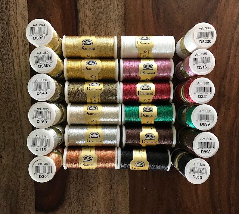 Metallic Bobbin Lace/embroidery Thread- 4.50 Each Available in Mez ...
