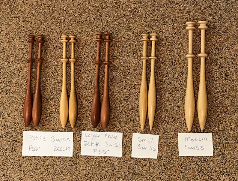 Bobbin Lace Bobbins by the Dozen Petite Swiss Bobbins 21.50 - Etsy