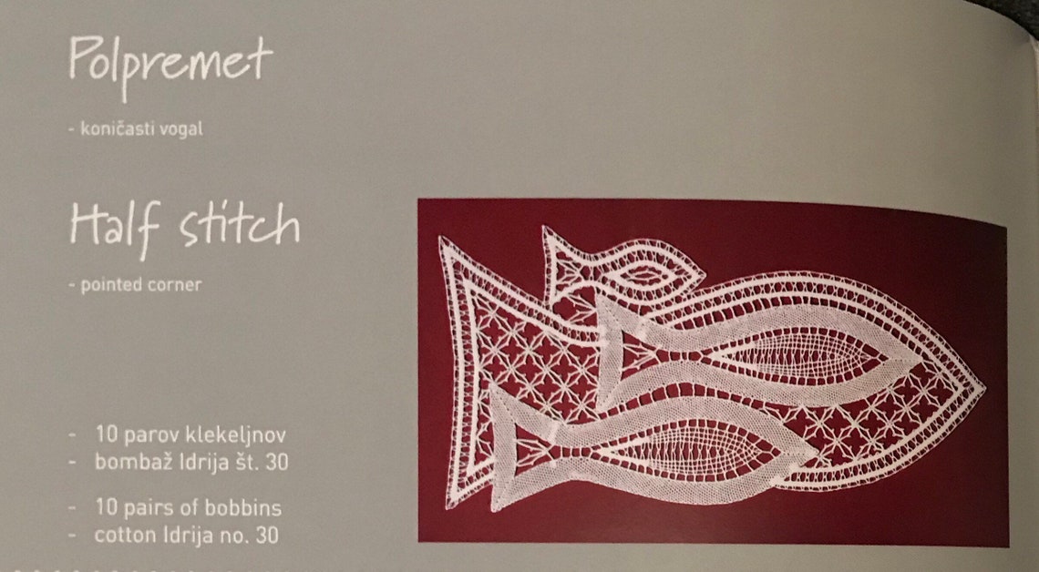 New Idrija Bobbin Lace Pattern Books from the Lace School in | Etsy