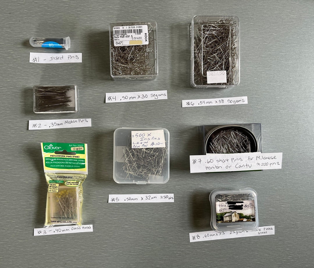 Bobbin Lace Pins 4.00-19.50 - Insect, Mechlin Very Fine, .35 Mm, .40 Mm ...