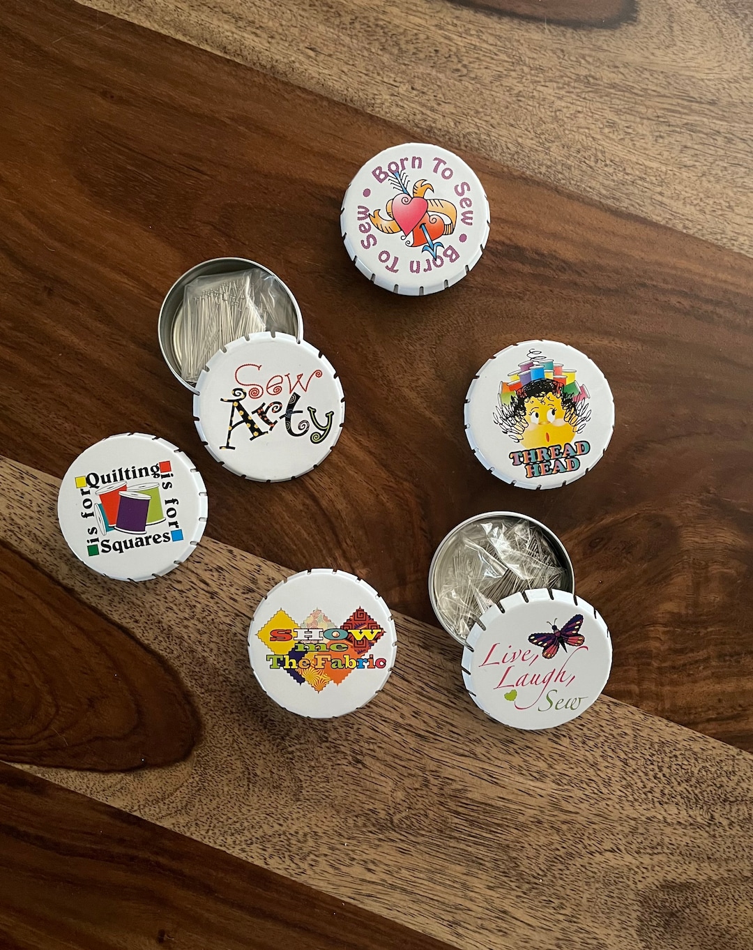 Bobbin Lace Pins With Tin 6.50-7.50 Each Each Tin Will Have Approx 300 ...