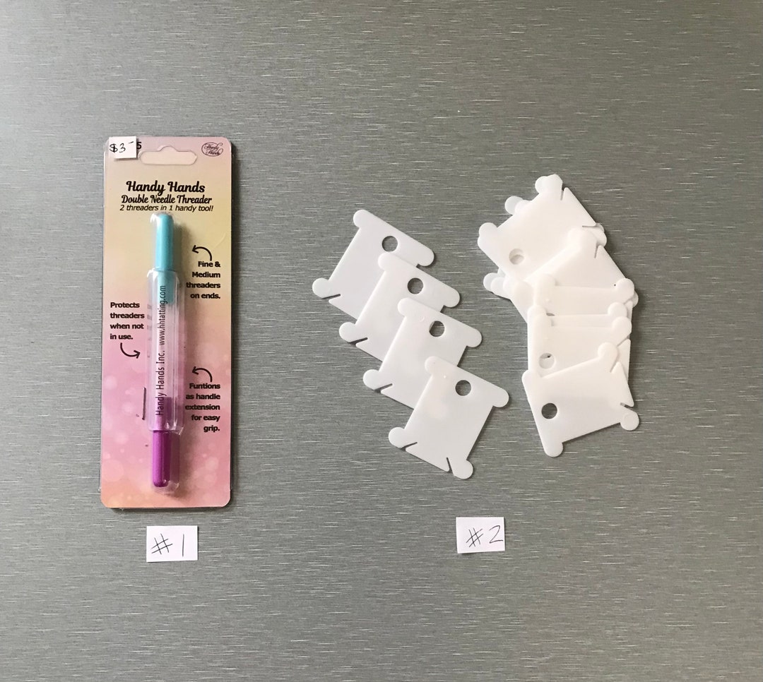 Tools 3.00 Ea Double Needle Threader With One a Fine & Medium Threader ...