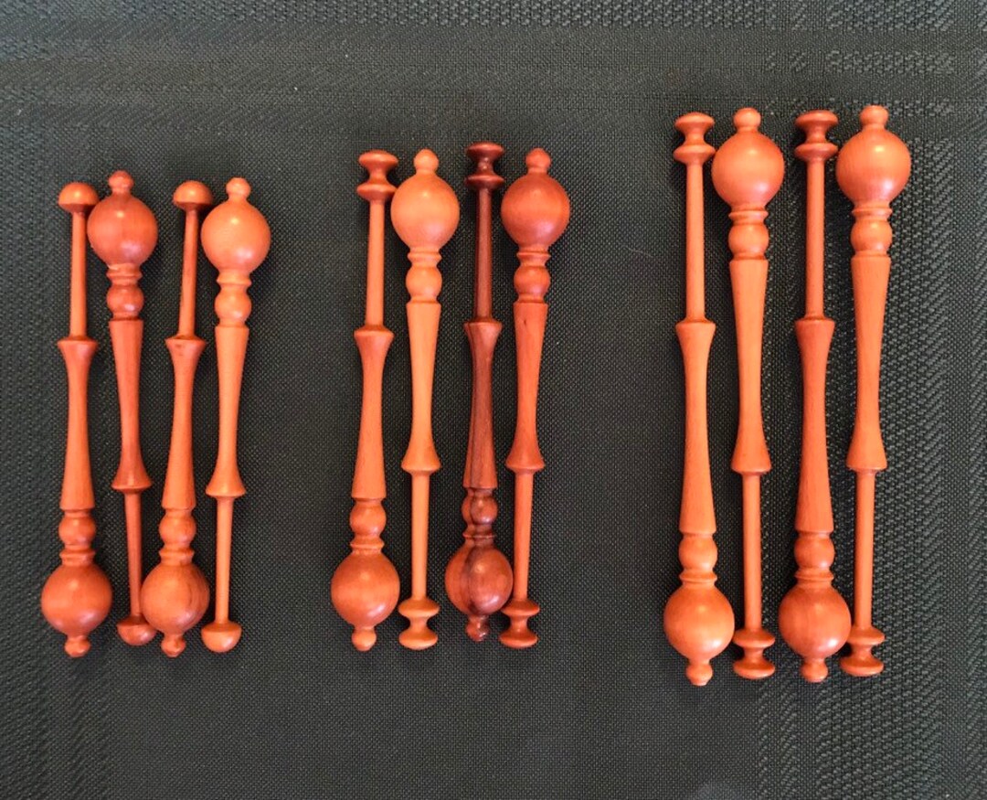 Bobbin Lace Bobbins by the Dozen - Old Dutch Style in Pear Wood Styles ...