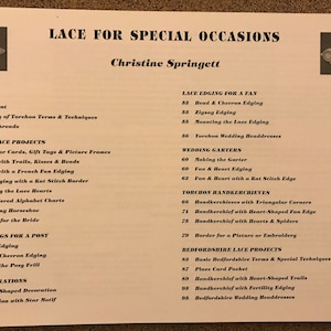 Springett Bobbin Lace Books - Christmas Lace 24.50, Lace for Special ...