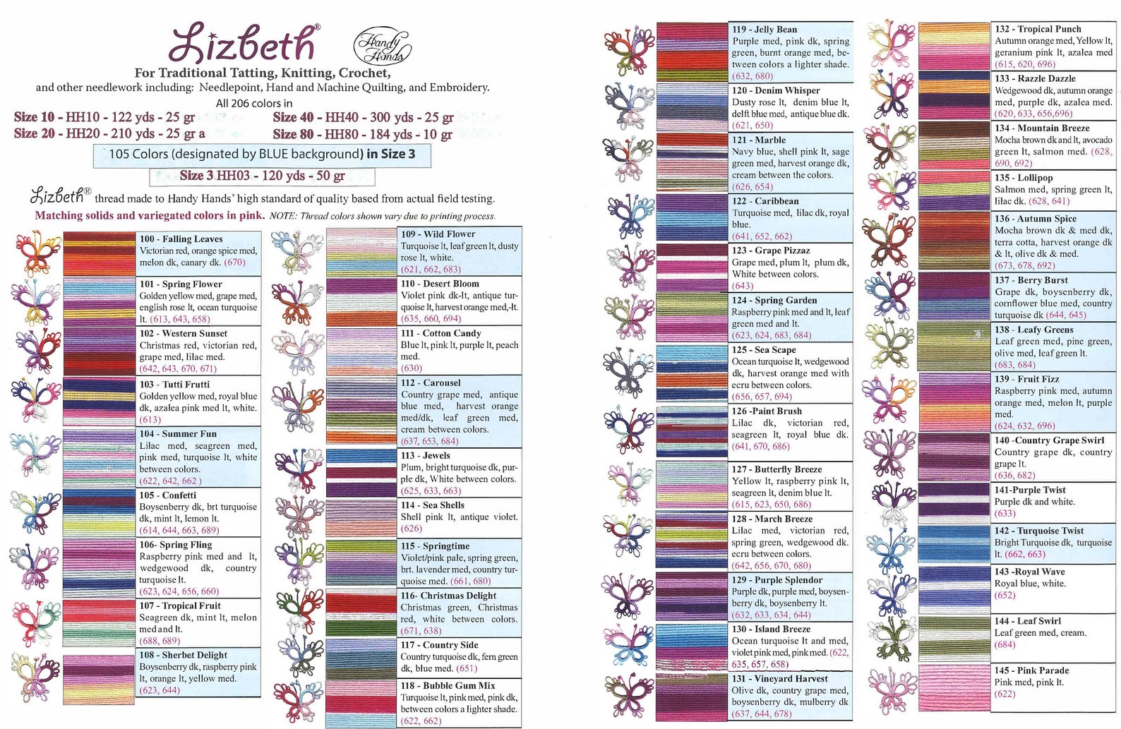 Lizbeth Tatting & Bobbin Lace Cotton Threads 3.20-6.00ea | Etsy