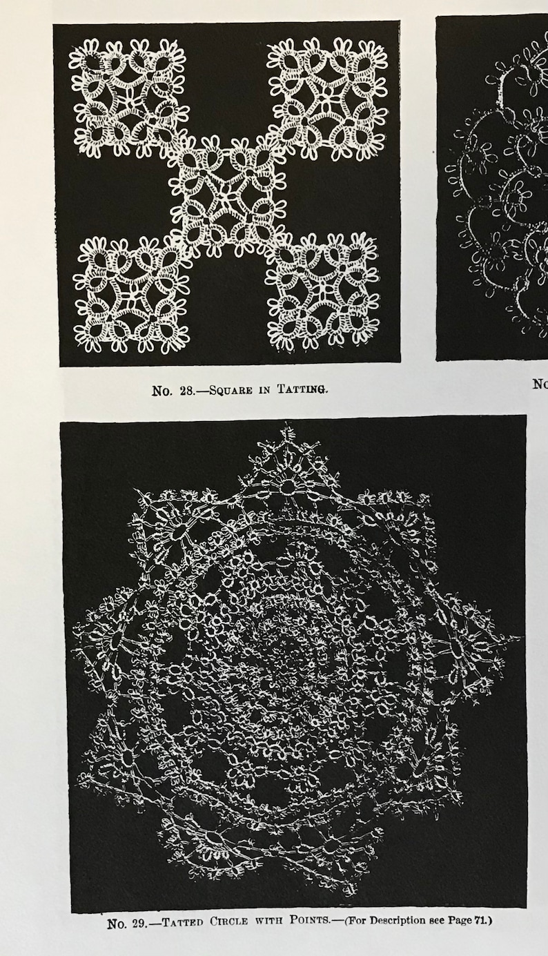 Tatting Book 15.00 Ea Old-fashioned Tatting Patterns Book 1 - Etsy