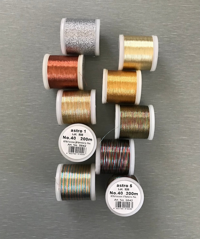 Metallic Bobbin Lace /embroidery Thread 5.50 Each madeira - Etsy