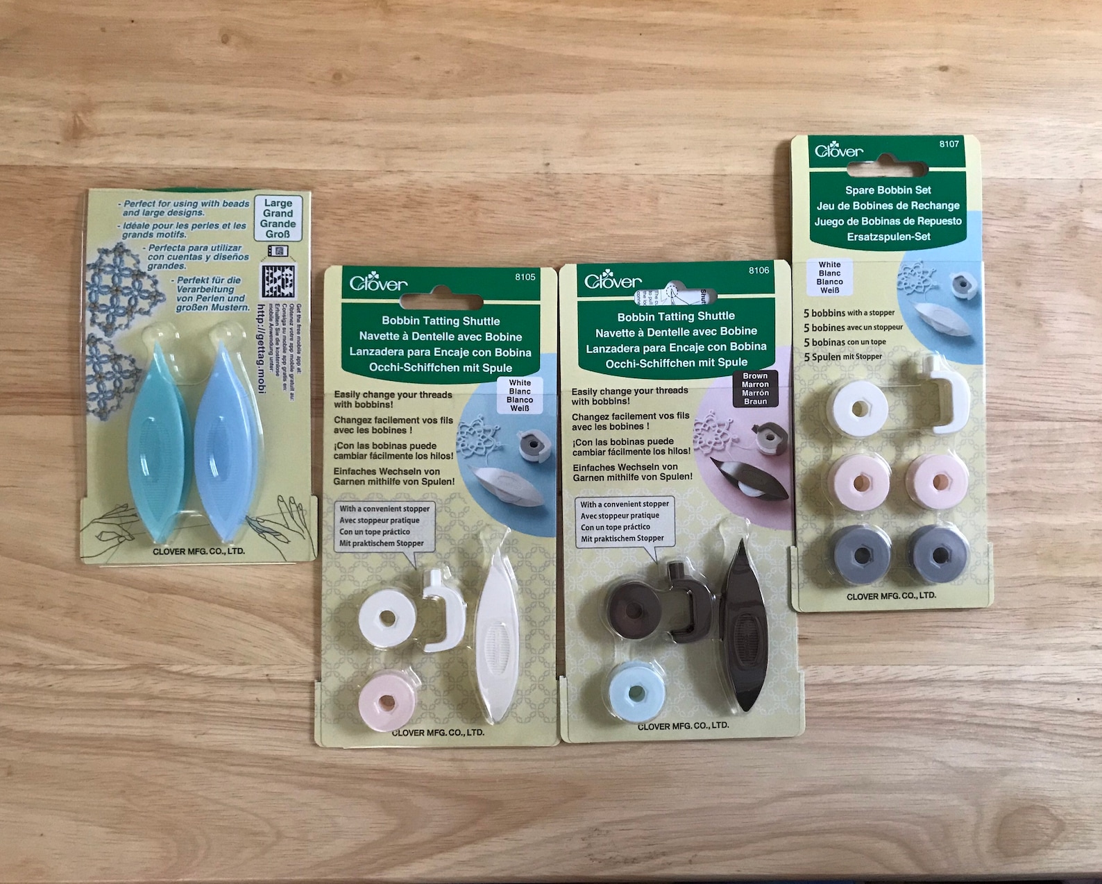 Tatting Shuttles - 9.00 - 12.50 Each Clover Large 2 Pack or Clover ...