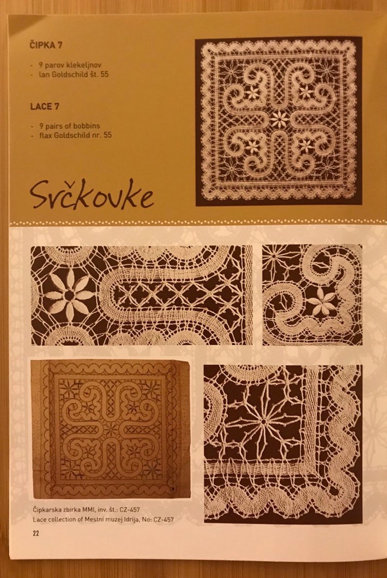 Idrija Bobbin Lace Pattern Books Broad Tape 1 at 49.50 - Etsy Norway
