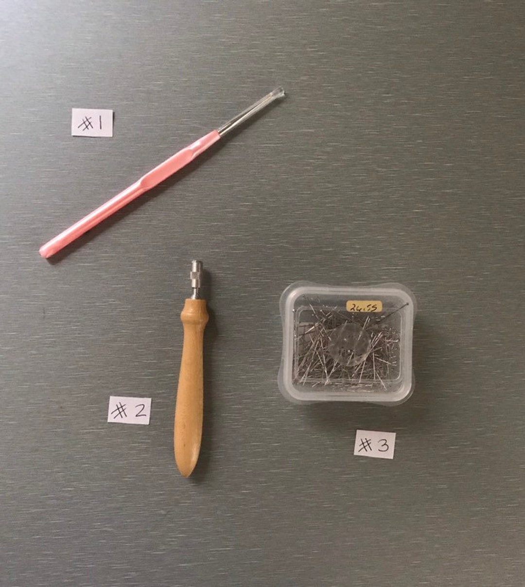 Bobbin Lace Tools 7.50 -12.50 Each - .60mm Crochet Hook, Pin Vise ...