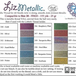 Lizbeth Tatting & Bobbin Lace Cotton Threads- 3.95-6.50ea Sizes 20, 40 ...