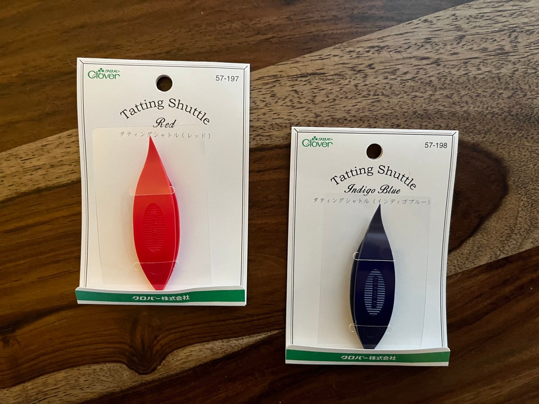 Tatting Shuttles - Clover Shuttle Available in Red or Indigo Blue 5.25 ...