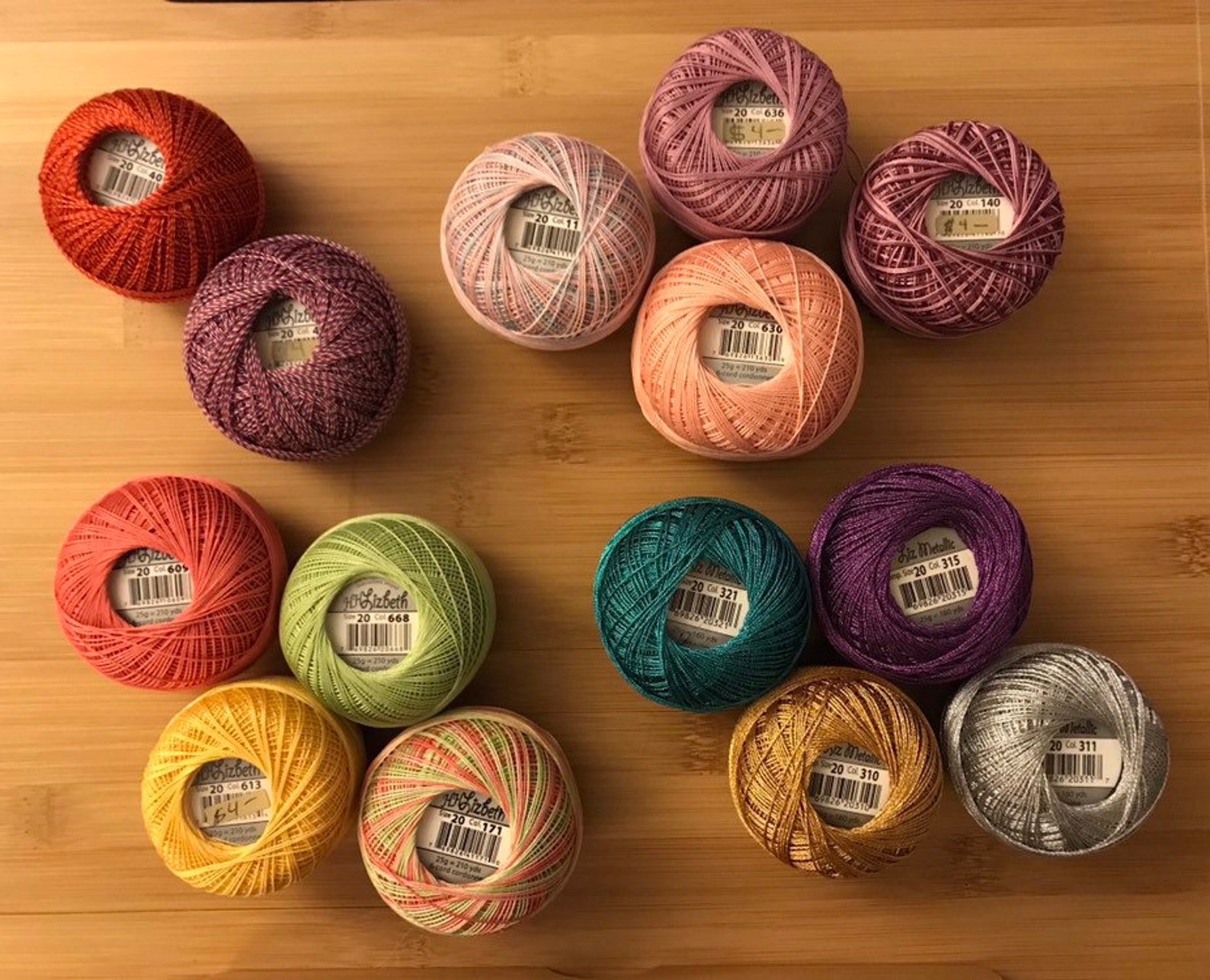 Lizbeth Tatting & Bobbin Lace Cotton Threads- 3.95-6.50ea Sizes 20, 40 ...