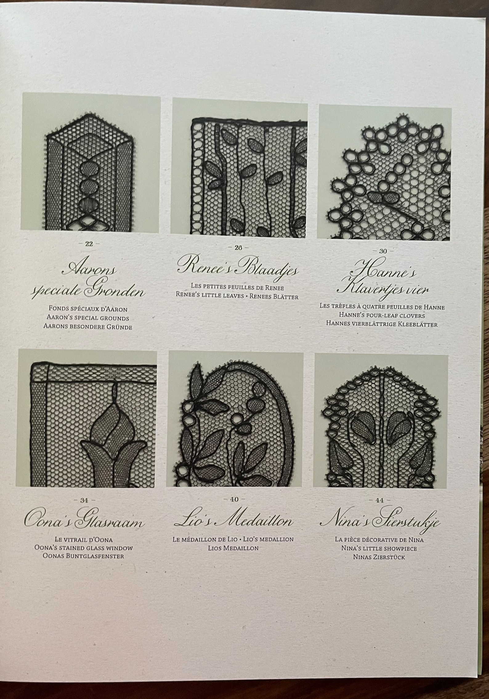 NEW Chantilly Bobbin Lace Book Nina & CO 41.50 - Point Ground Bobbin ...