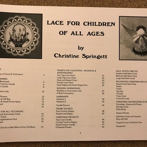 Springett Bobbin Lace Books - Christmas Lace 24.50, Lace for Special ...